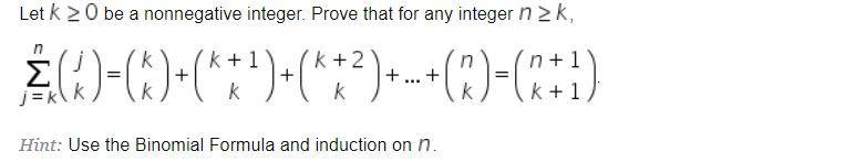 Solved Let k O be a nonnegative integer. Prove that for any | Chegg.com