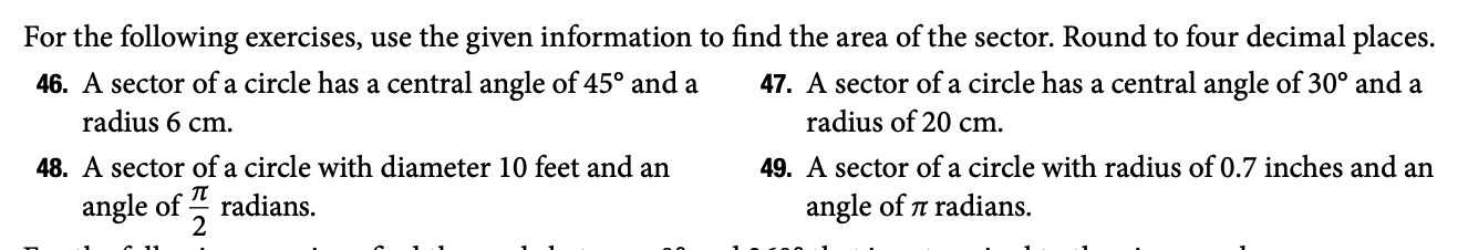 Solved For the following exercises, use the given | Chegg.com