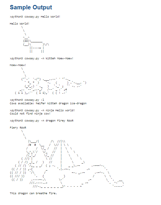 NEED HELP ADDING NEW CLASSES TO MAIN COWSAY FILE. | Chegg.com