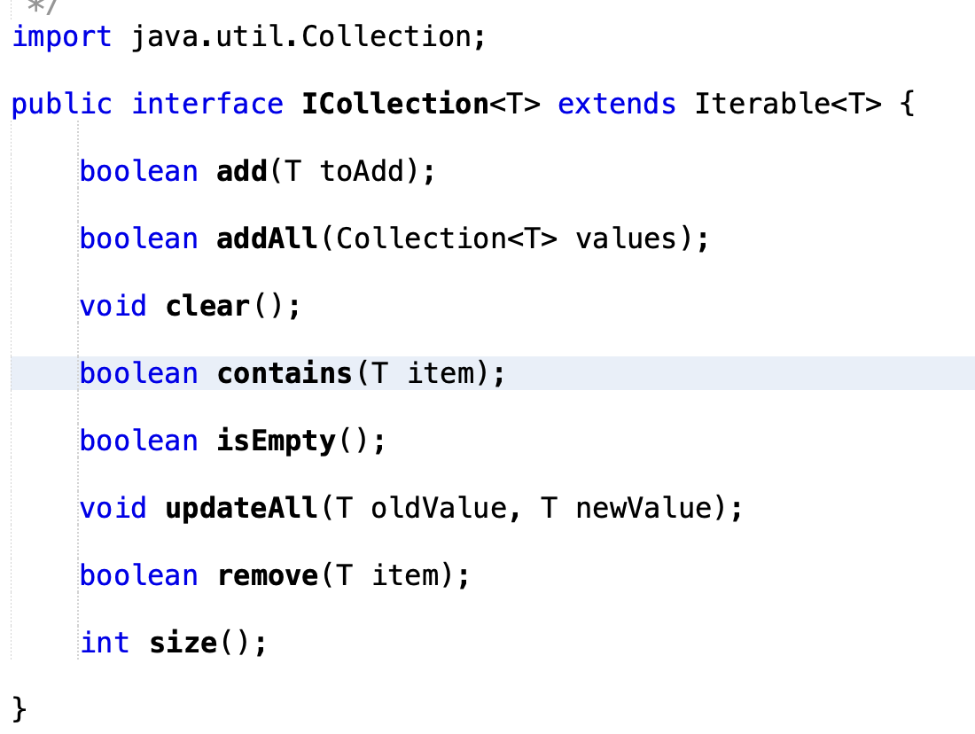 Solved . Write the implementation of the ICollection | Chegg.com