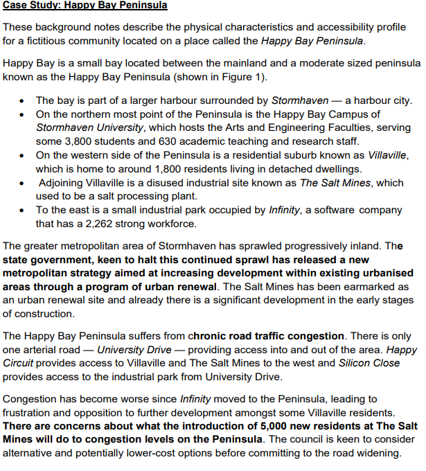 Case Study: Happy Bay Peninsula These background | Chegg.com