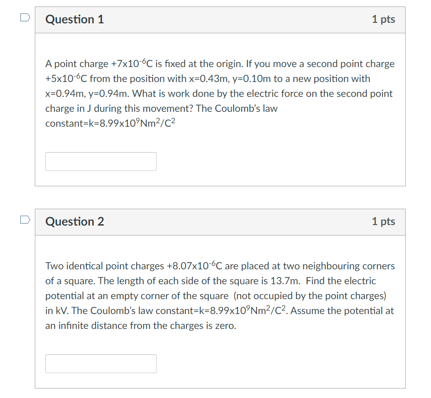 Solved A point charge +7x10-6C is fixed at the origin. | Chegg.com