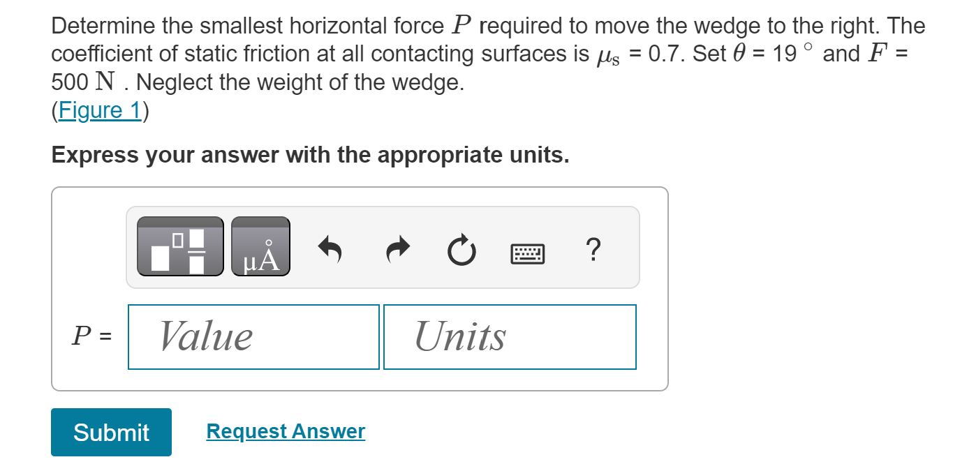 Solved Determine the smallest horizontal force P required to | Chegg.com