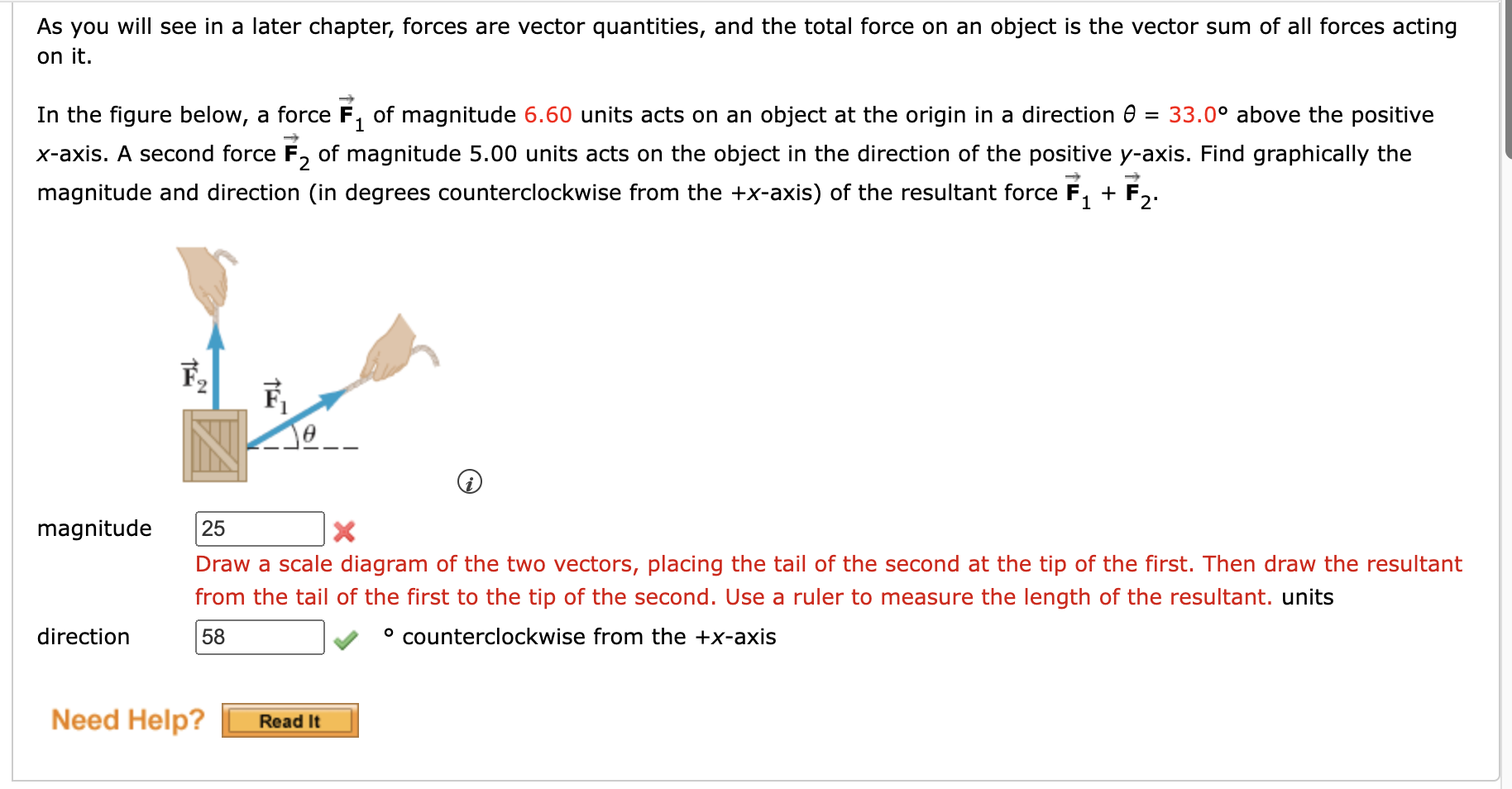 Solved As you will see in a later chapter, forces are vector | Chegg.com