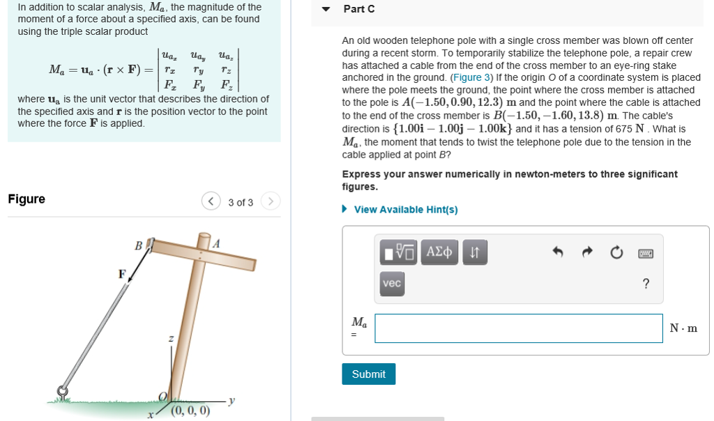 Solved In addition to scalar analysis, Ma, the magnitude of | Chegg.com