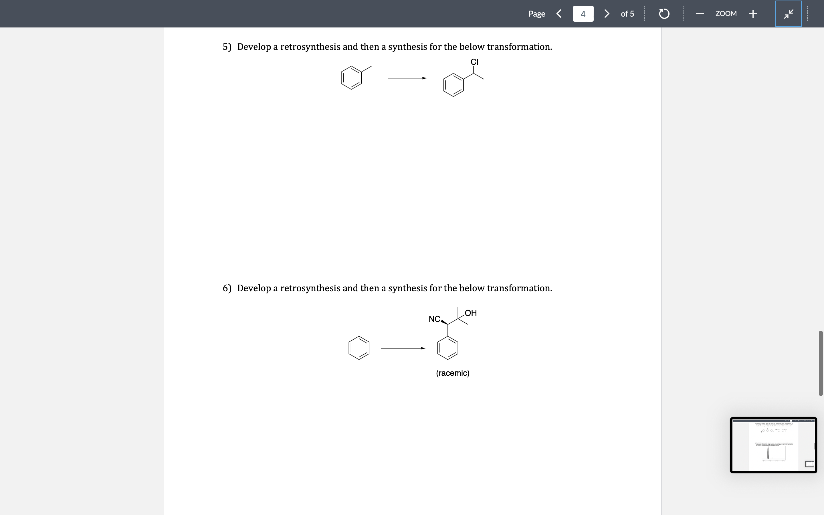 Solved 5) Develop a retrosynthesis and then a synthesis for | Chegg.com