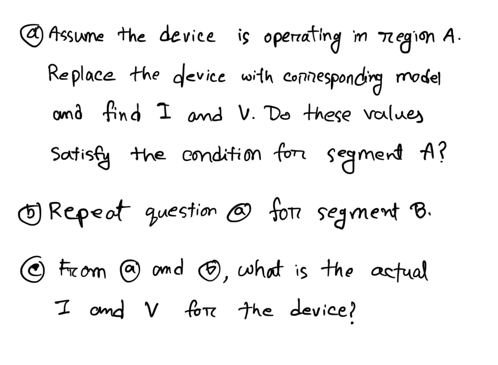 Solved 3) Consider the following non-linear device which has | Chegg.com