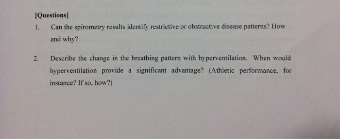 Solved Can the spirometry results identify restrictive or | Chegg.com