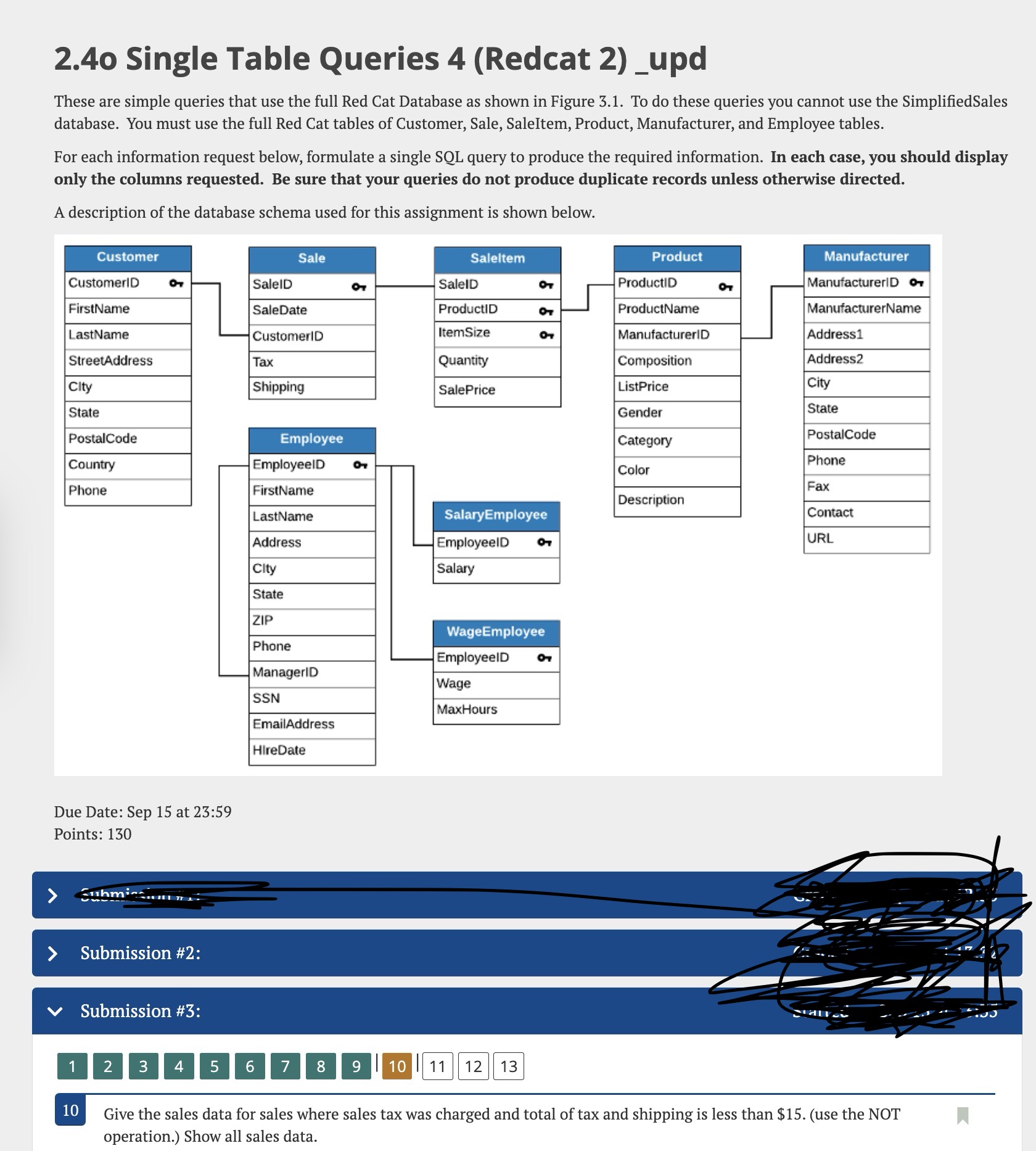 Solved These are simple queries that use the full Red Cat | Chegg.com