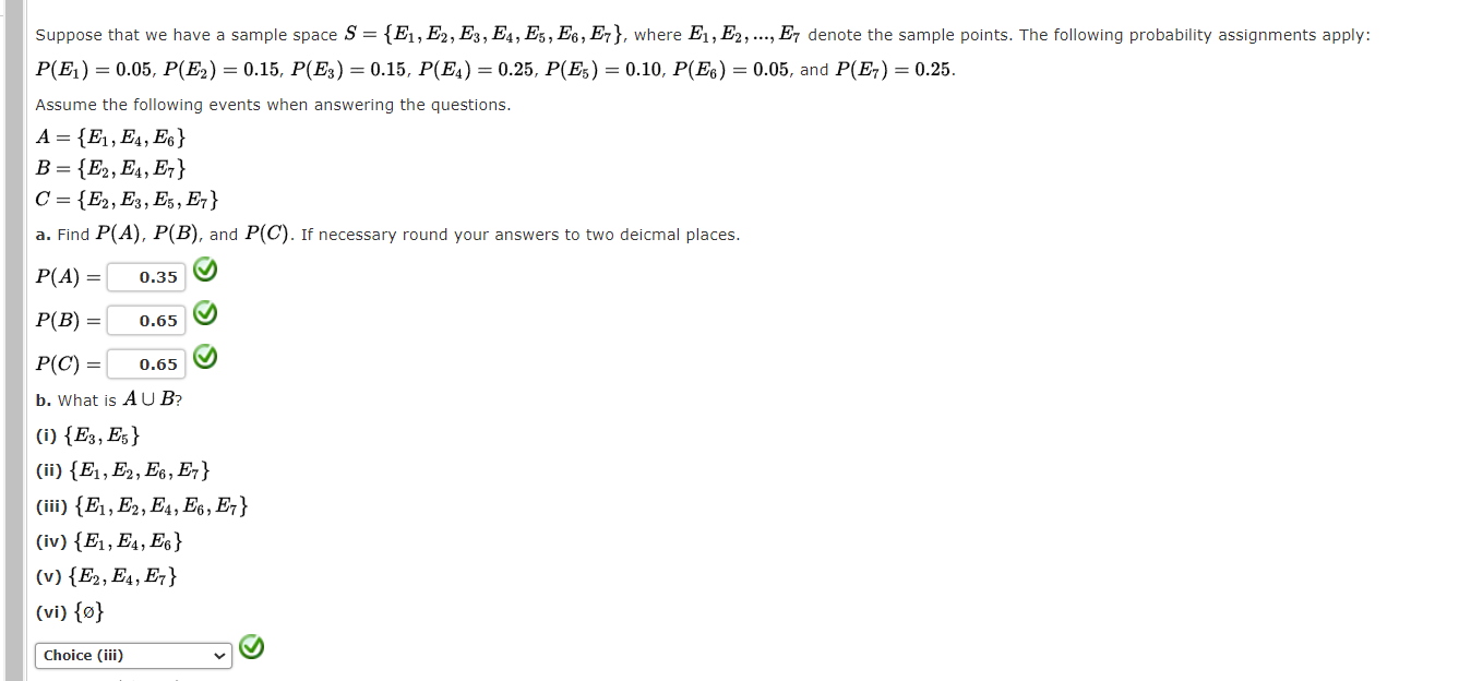 Solved Suppose that we have a sample space | Chegg.com