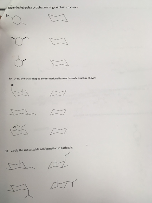 Solved Draw the following cyclohexane rings as chair | Chegg.com