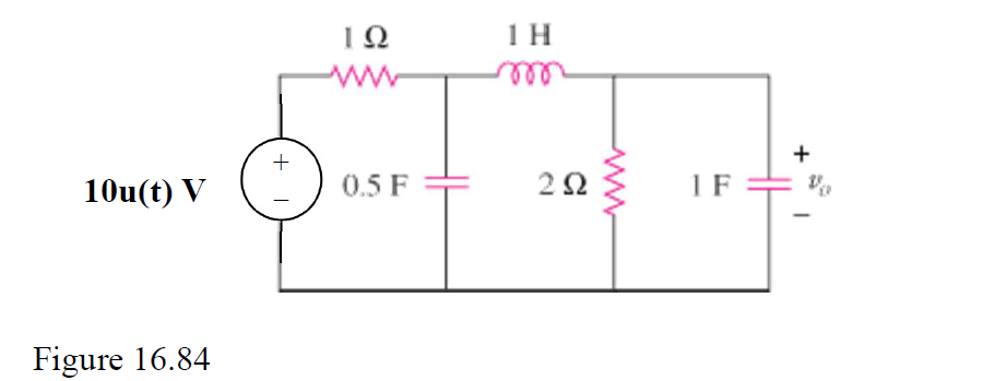 Solved Find the voltage vo(t) in the circuit of Fig. 16.84 | Chegg.com
