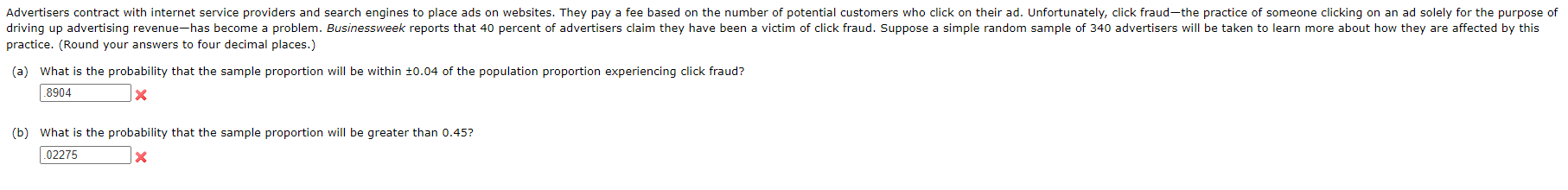 Solved ractice. (Round your answers to four decimal places. | Chegg.com