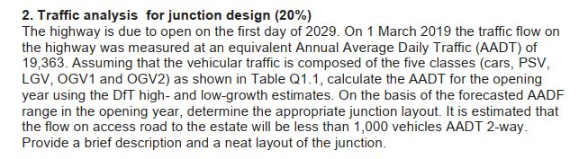 Solved 2. Traffic analysis for junction design (20%) The | Chegg.com
