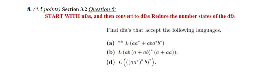 Solved 8. (4.5 points) Section 3.2 Question 6: START WITH | Chegg.com