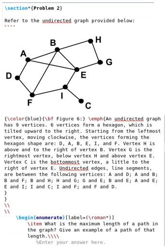 Solved Refer To The Undirected Graph Provided Below 