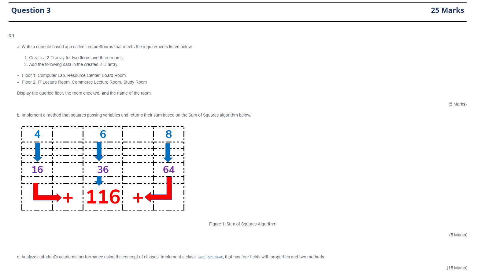 Solved a. Write a console-based app called LectureRooms that | Chegg.com