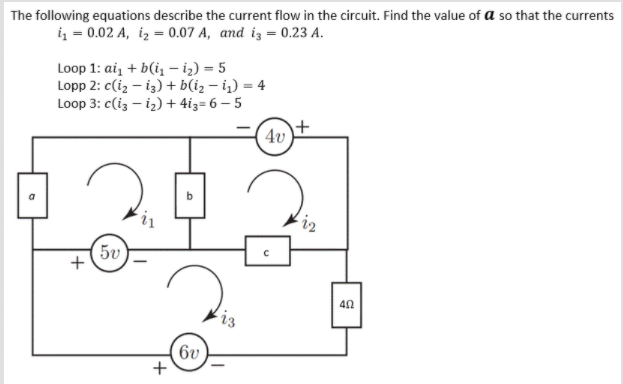 Solved The following equations describe the current flow in | Chegg.com