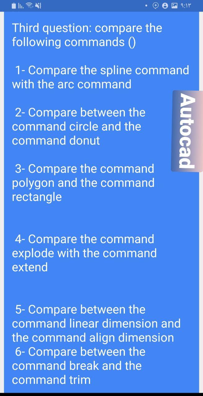 Solved ۹:۱۳ Third question: compare the following commands | Chegg.com