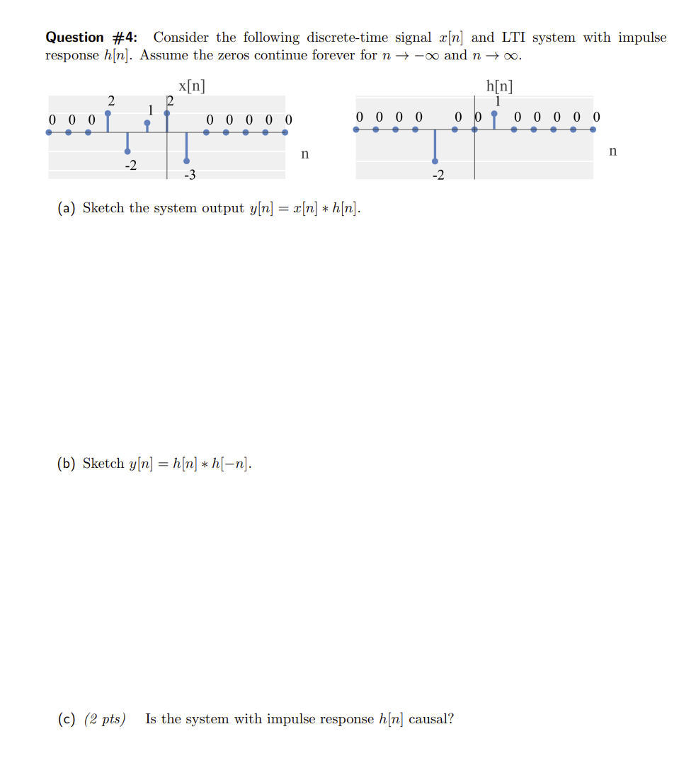 Solved Question \#4: Consider the following discrete-time | Chegg.com