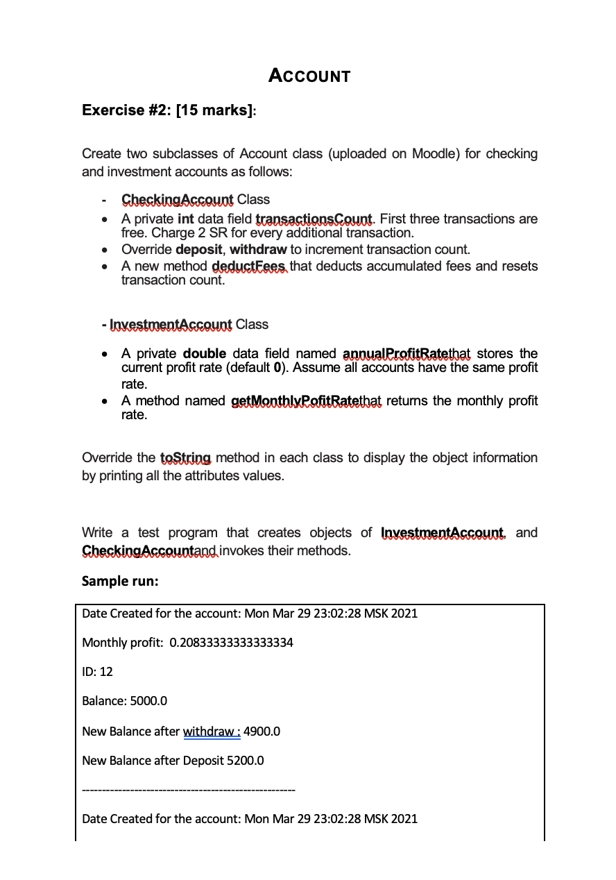 Solved ACCOUNT Exercise #2: [15 marks]: Create two | Chegg.com