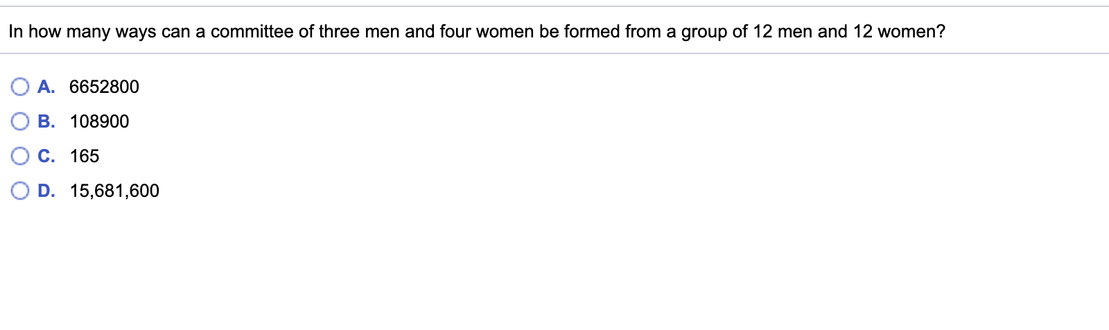 Solved In how many ways can a committee of three men and | Chegg.com