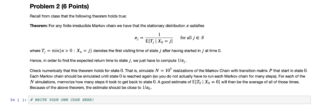 Solved Background: Markov chains could be used to model a | Chegg.com