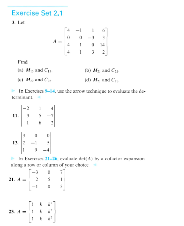 Solved Exercise Set 2.1 3. Let -1 0 A= 6 3 14 2 -3 0 3 1 1 | Chegg.com