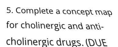 Solved 5. Complete a concept map for cholinergic and anti- | Chegg.com