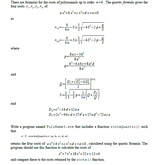 Solved There are formulas for the roots of polynomials up to | Chegg.com