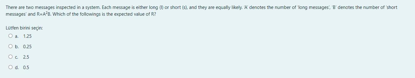 Solved messages' and R=A2B. Which of the followings is the | Chegg.com