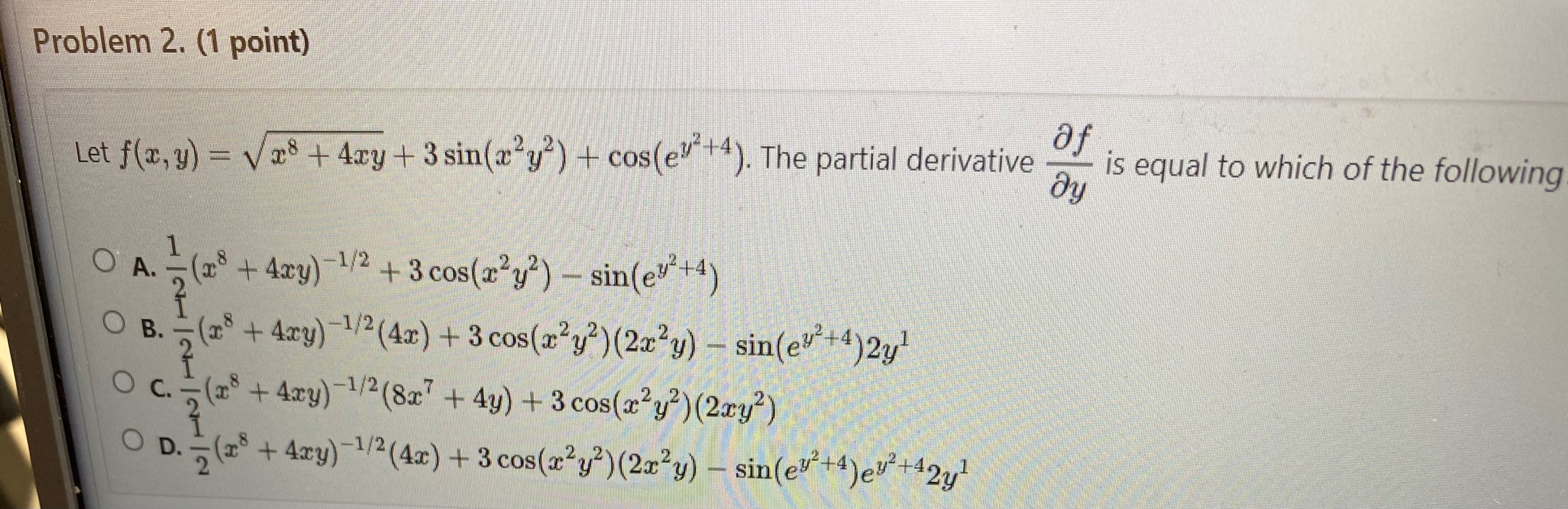 Solved Problem 2. (1 point) Let | Chegg.com