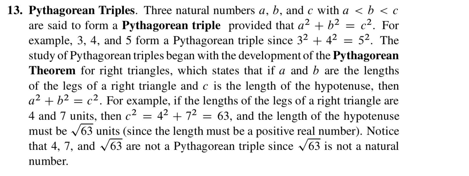 Solved (a) Verify that each of the following triples of | Chegg.com