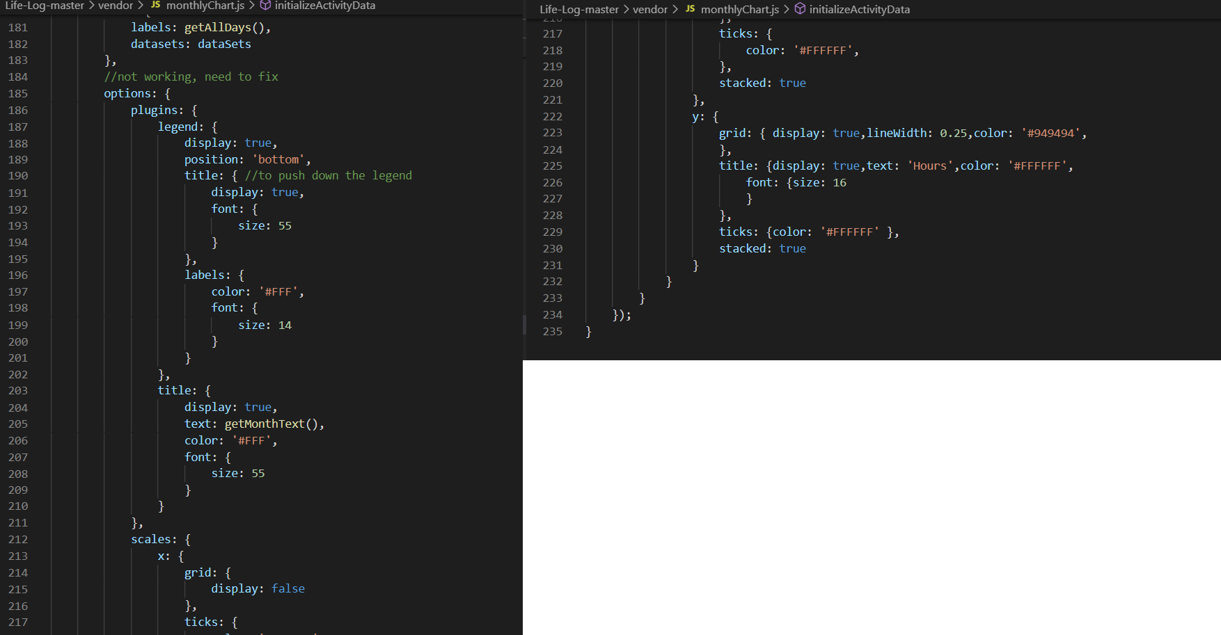 Solved Hi, I need help making the weekly summary code for my | Chegg.com