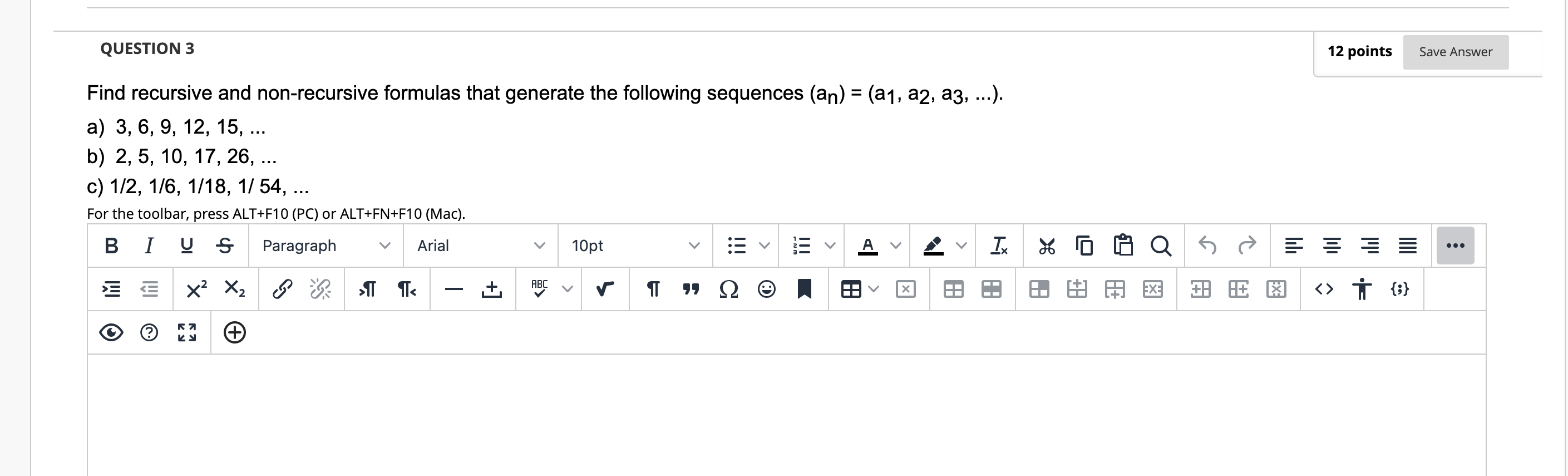 Solved Find recursive and non-recursive formulas that | Chegg.com