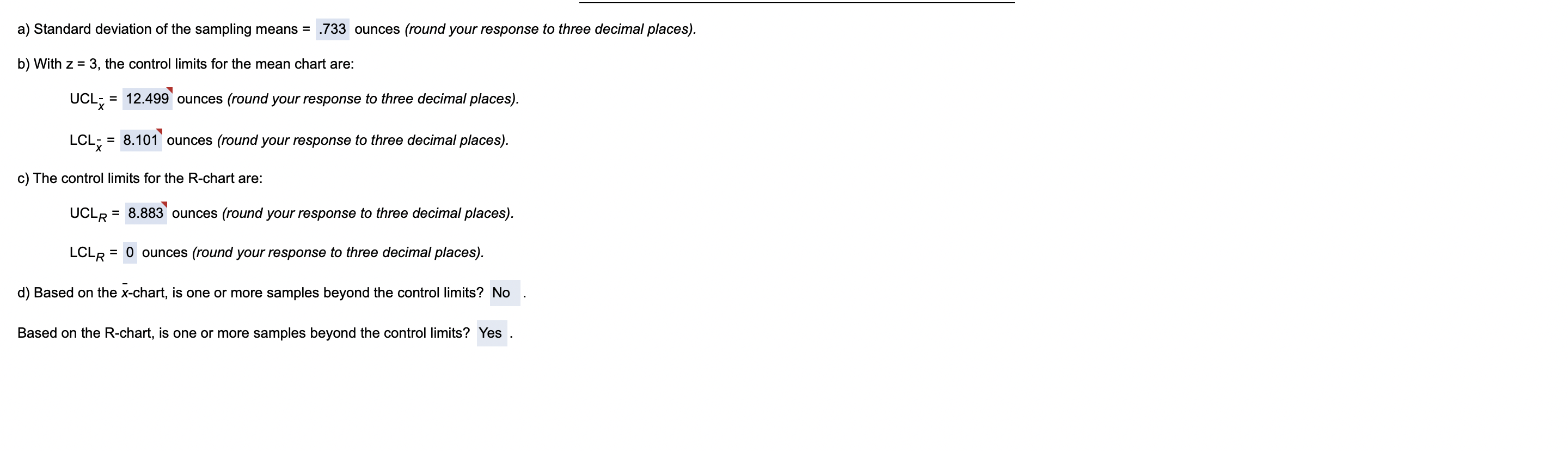 Solved A process that is considered to be in control | Chegg.com