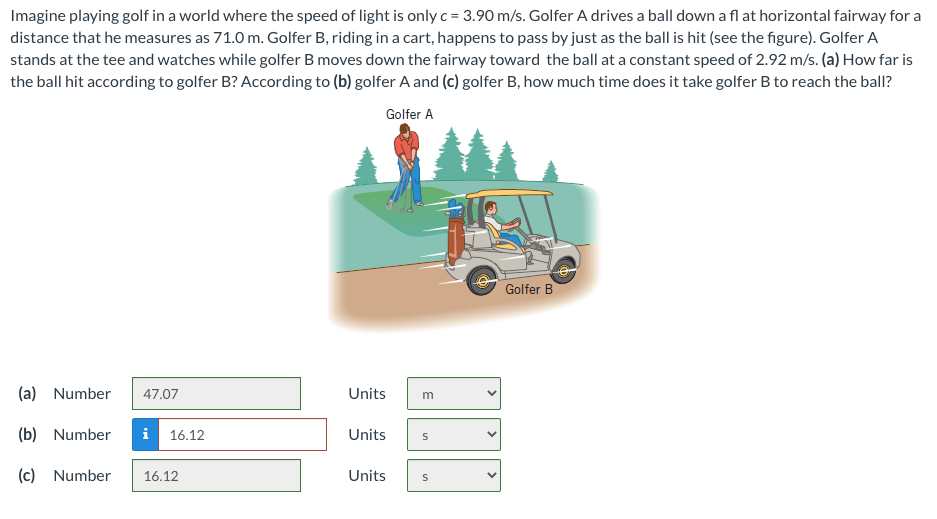 Solved Imagine playing golf in a world where the speed of | Chegg.com