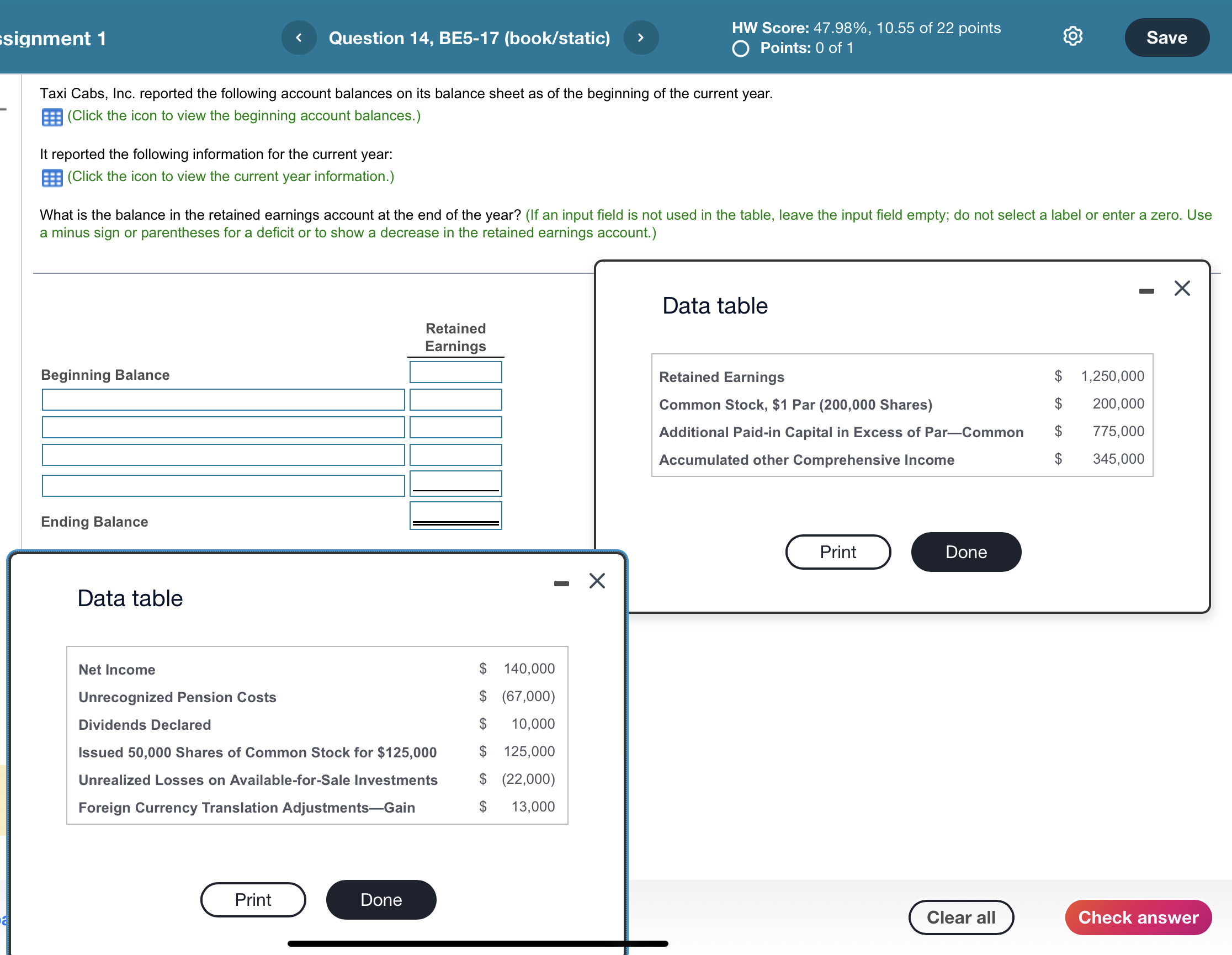 Solved Taxi Cabs, Inc. reported the following account | Chegg.com