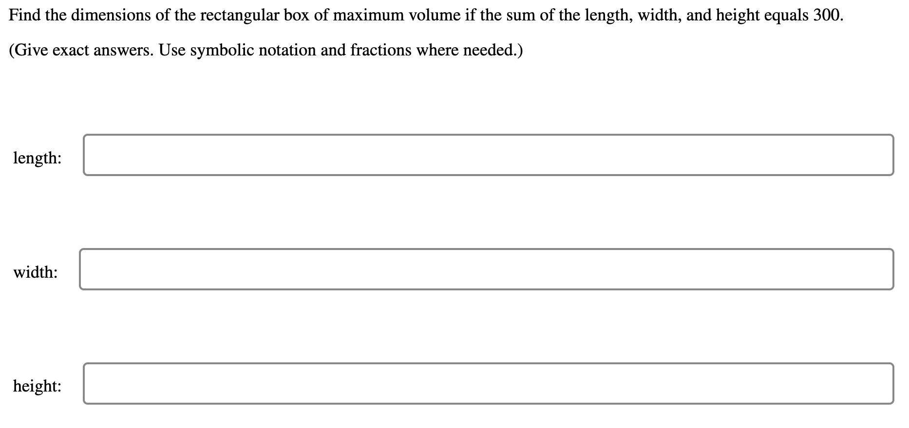 Solved Find the dimensions of the rectangular box of maximum | Chegg.com