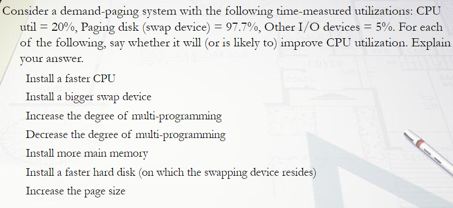 Solved Consider a demand-paging system with the following | Chegg.com