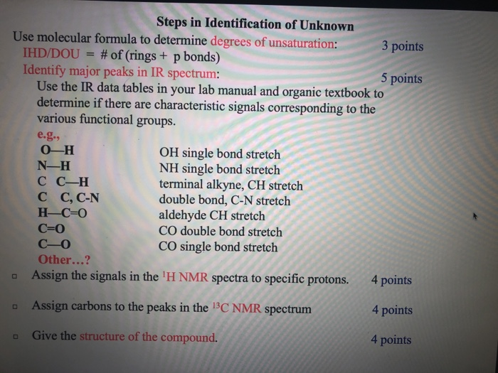 Solved Steps in Identification of Unknown Use molecular | Chegg.com