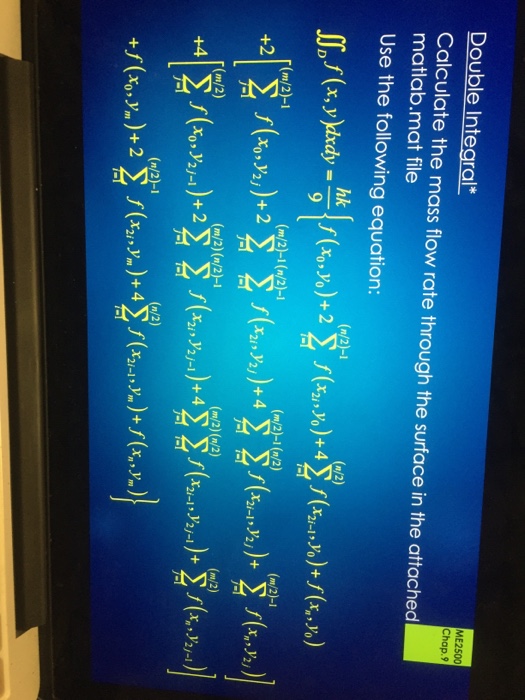 Solved Double Integral* Calculate the mass flow rate through | Chegg.com
