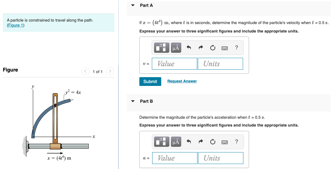 A particle is constrained to travel along the path. | Chegg.com