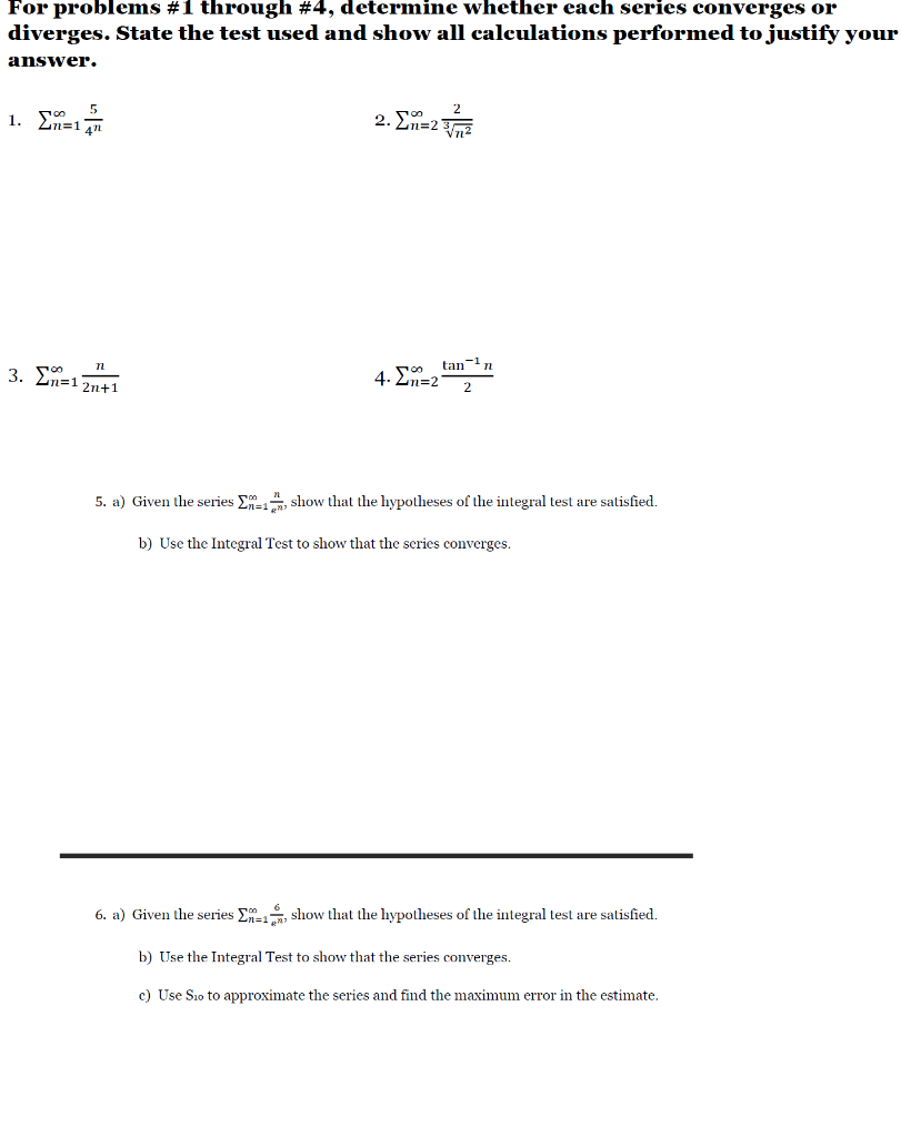 Solved For problems #1 through #4, determine whether each | Chegg.com