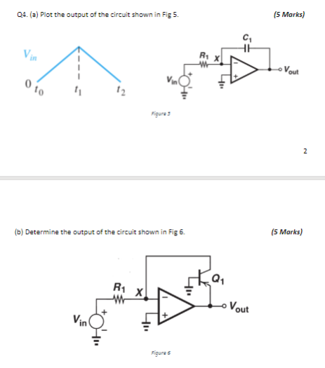 Solved 04. (a) Plot the output of the circuit shown in Fig. | Chegg.com