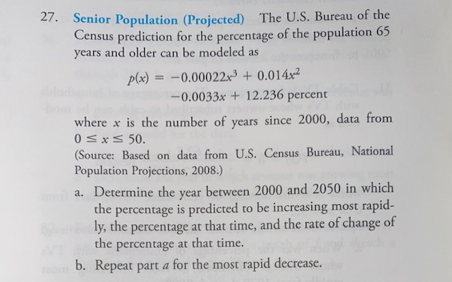 Solved 27. Senior Population (Projected) The U.S. Bureau of | Chegg.com