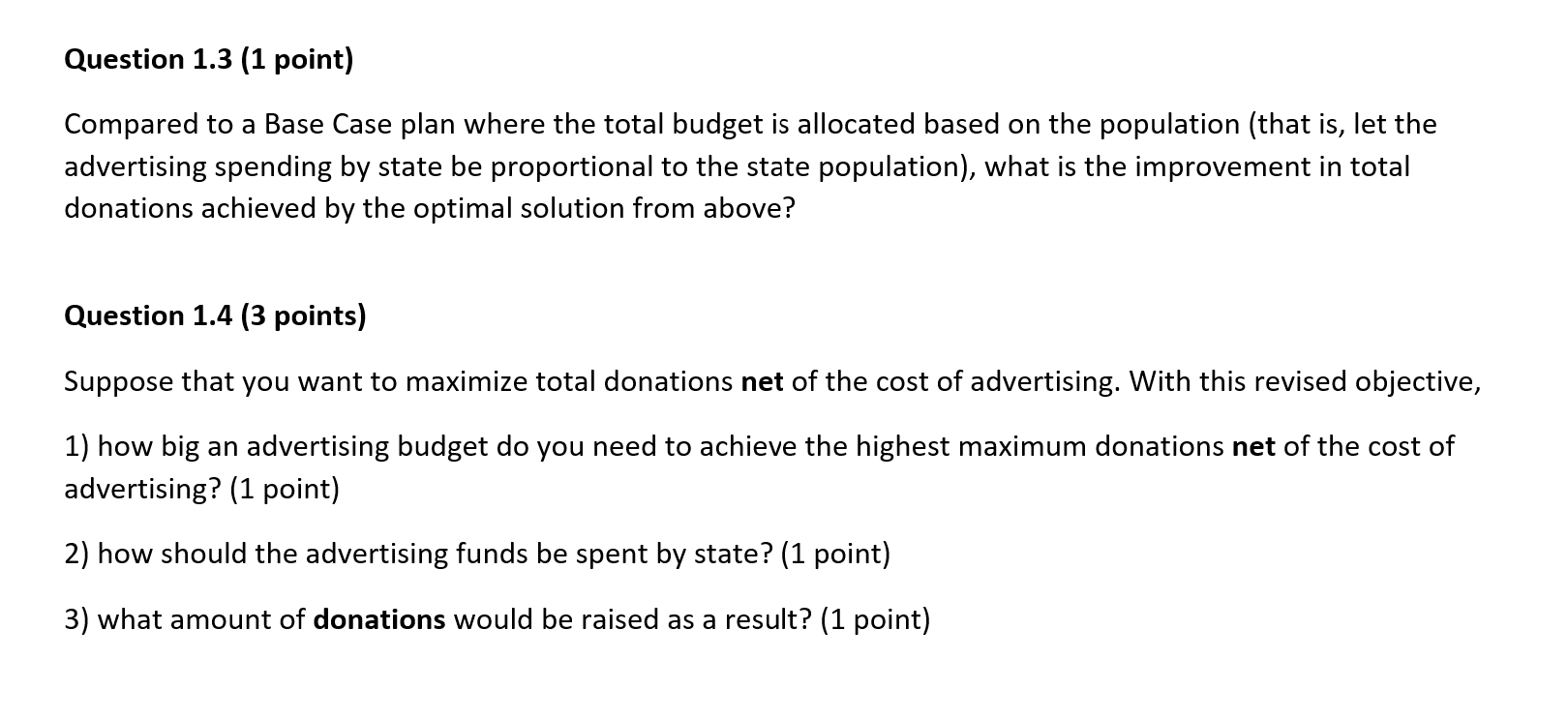 Problem 1. Advertising Campaign Management (9 points) | Chegg.com