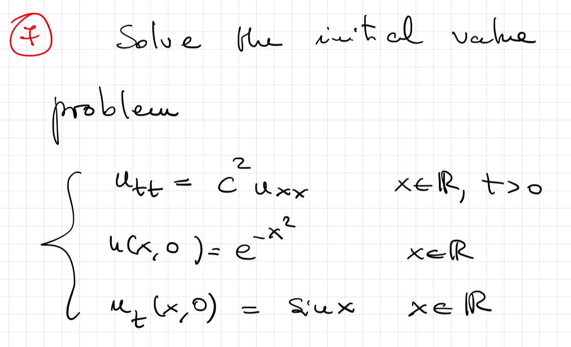 Solved to Solue the initial value problem Utt 2 C uxx XEIR, | Chegg.com