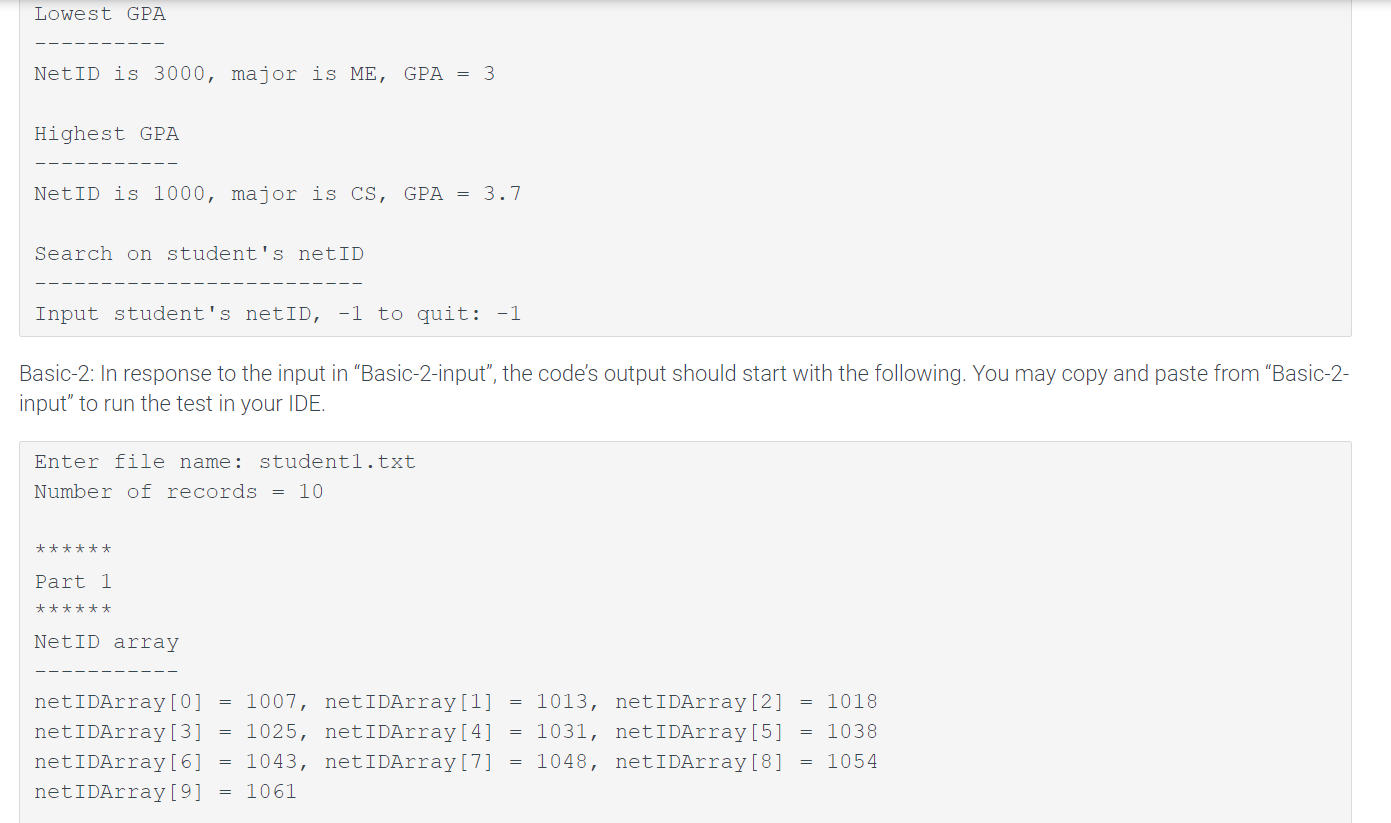 Part 1 (Graded out of 100) Write a program that | Chegg.com