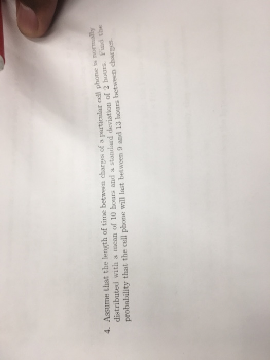 Solved Assume that the length of time between charges of a | Chegg.com